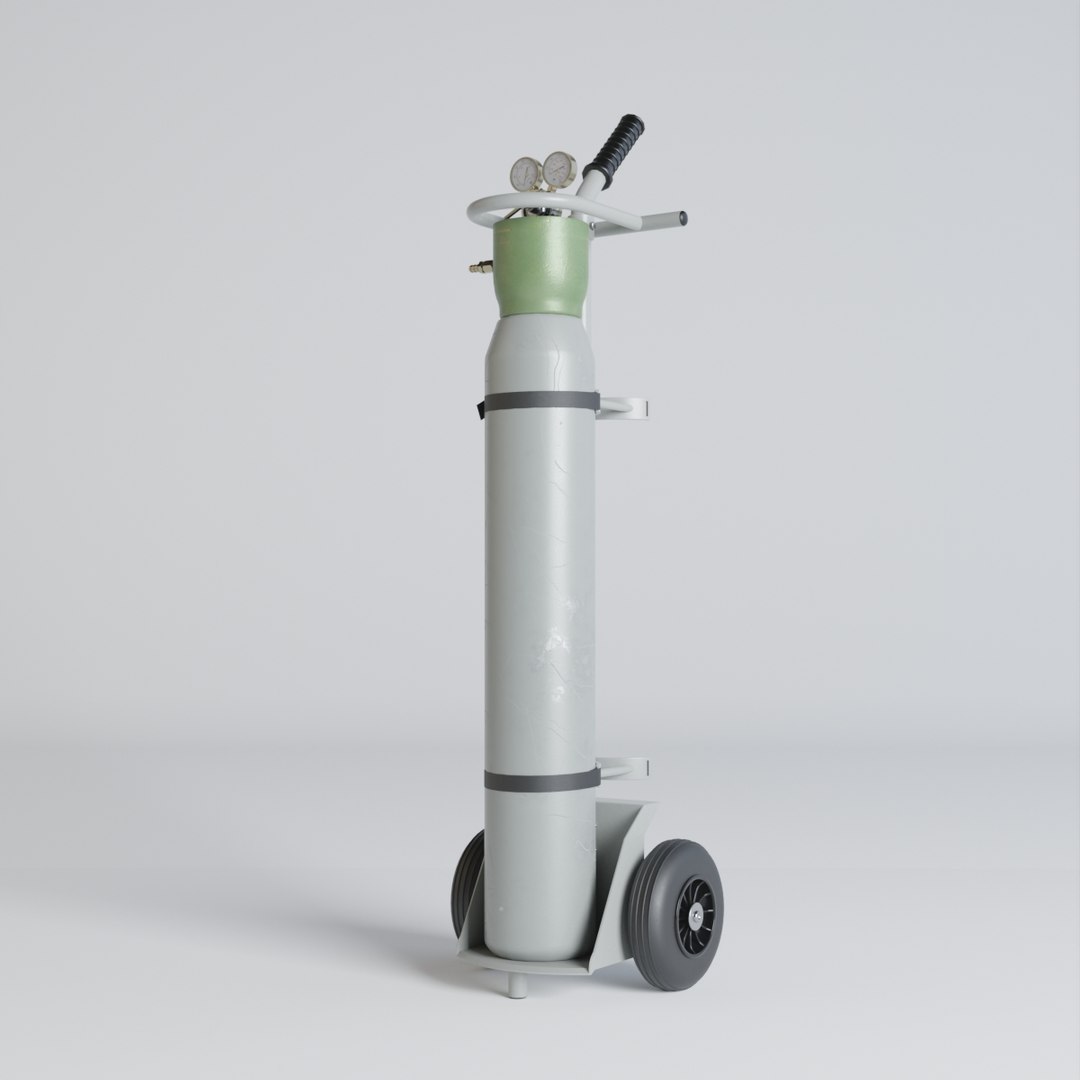 3D Oxygen Trolley Tool Tray PBR - TurboSquid 1960634