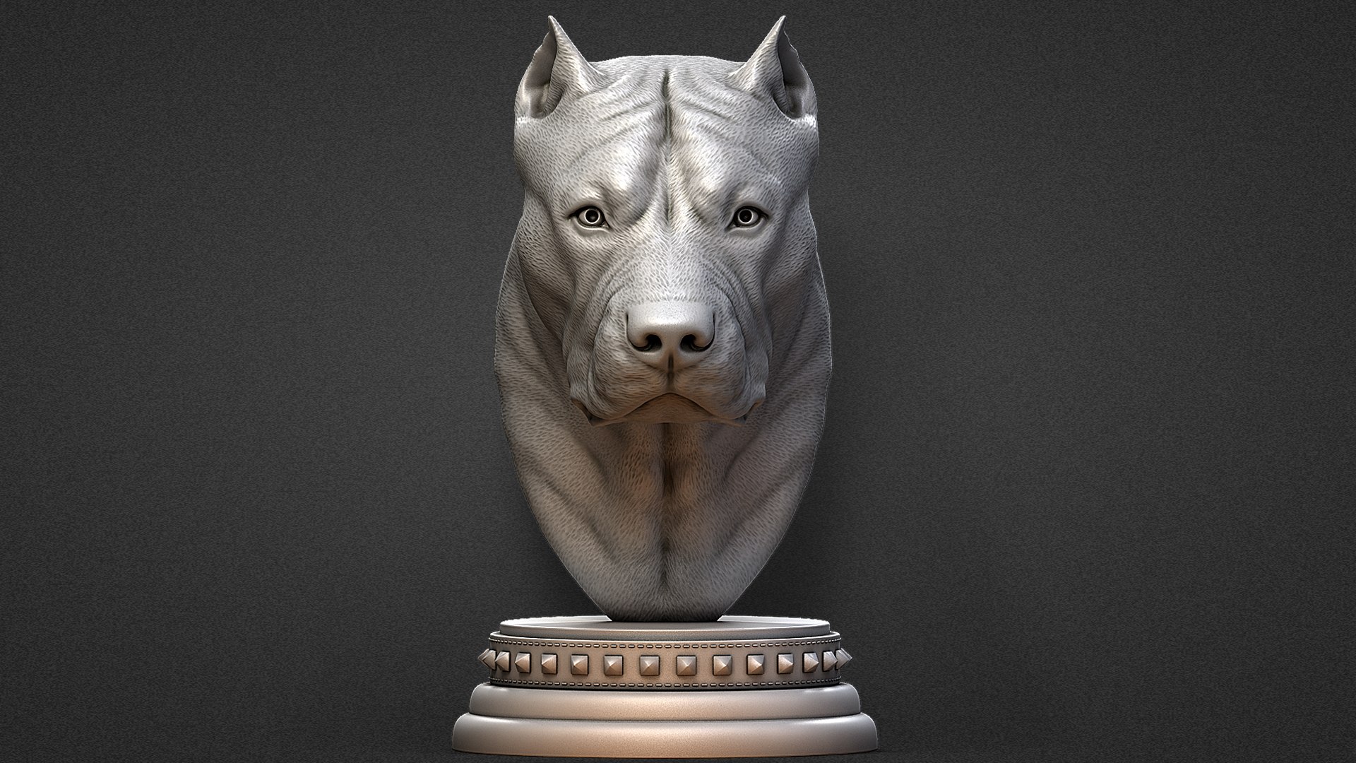 Pitbull Head For A 3d Printer 3D Model - TurboSquid 1808787