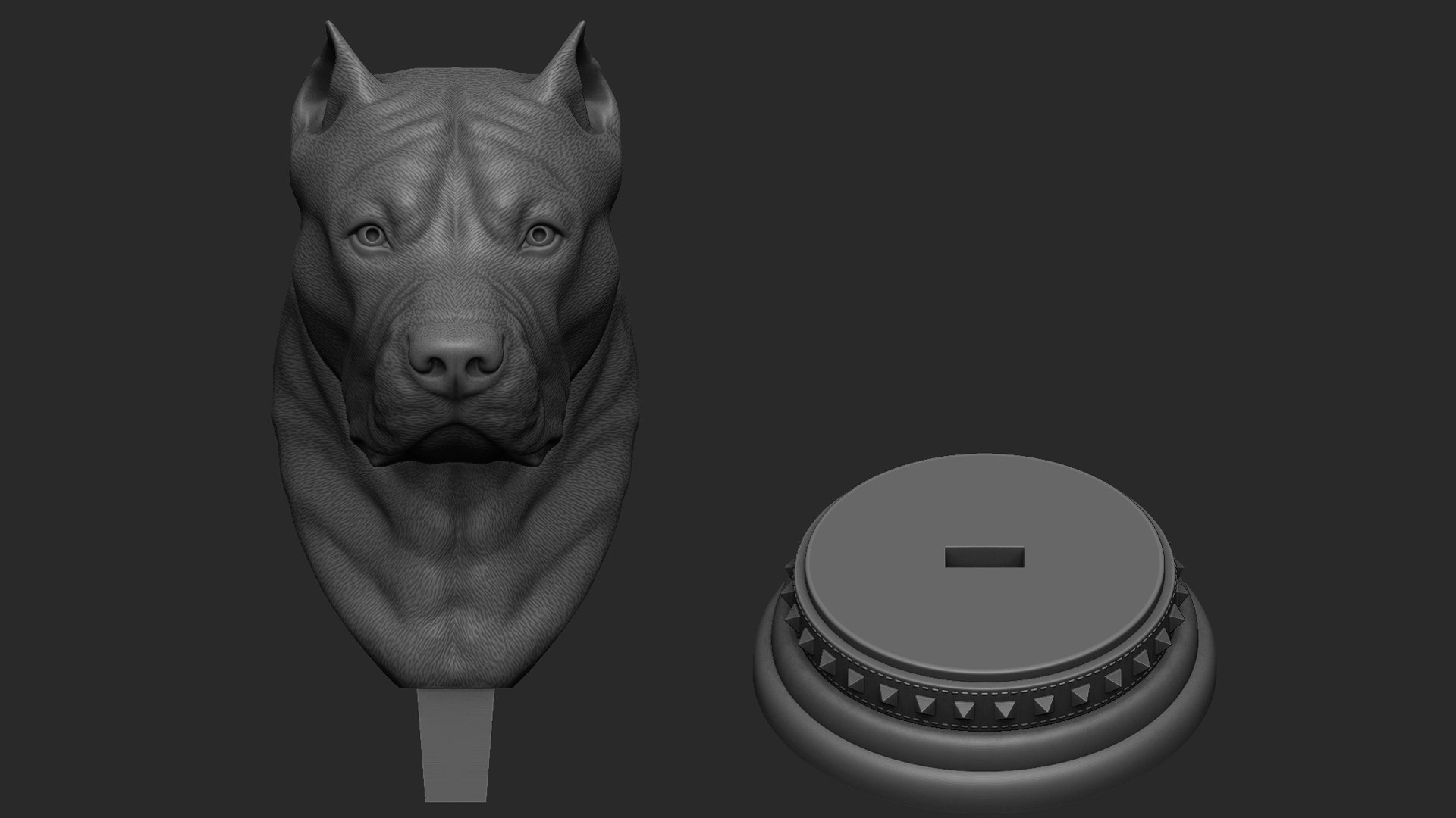 Pitbull Head For A 3d Printer 3D Model - TurboSquid 1808787