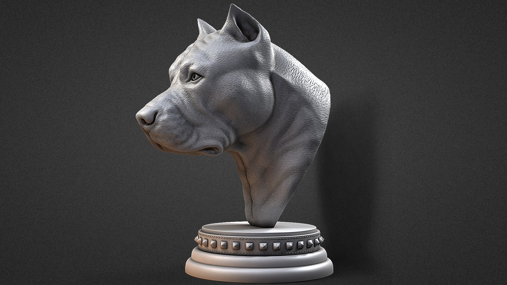 Pitbull Head For A 3d Printer 3D Model - TurboSquid 1808787