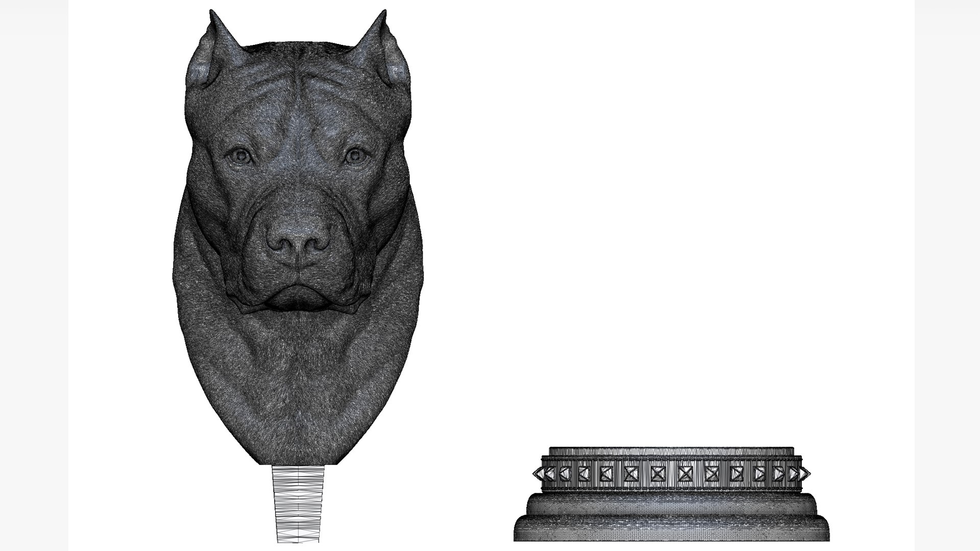 Pitbull Head For A 3d Printer 3D Model - TurboSquid 1808787