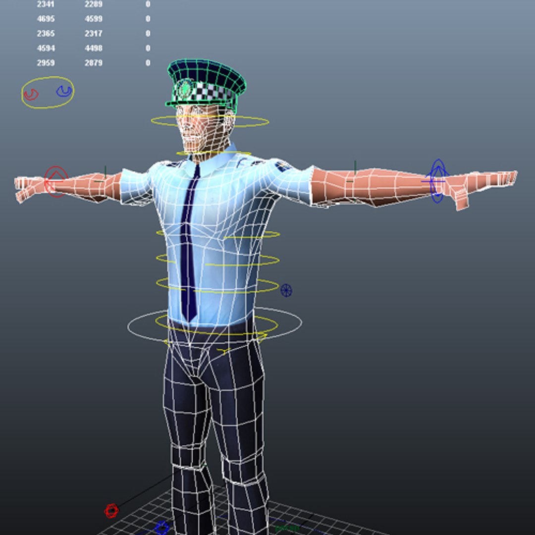 New Zealand Police Man 3d Model