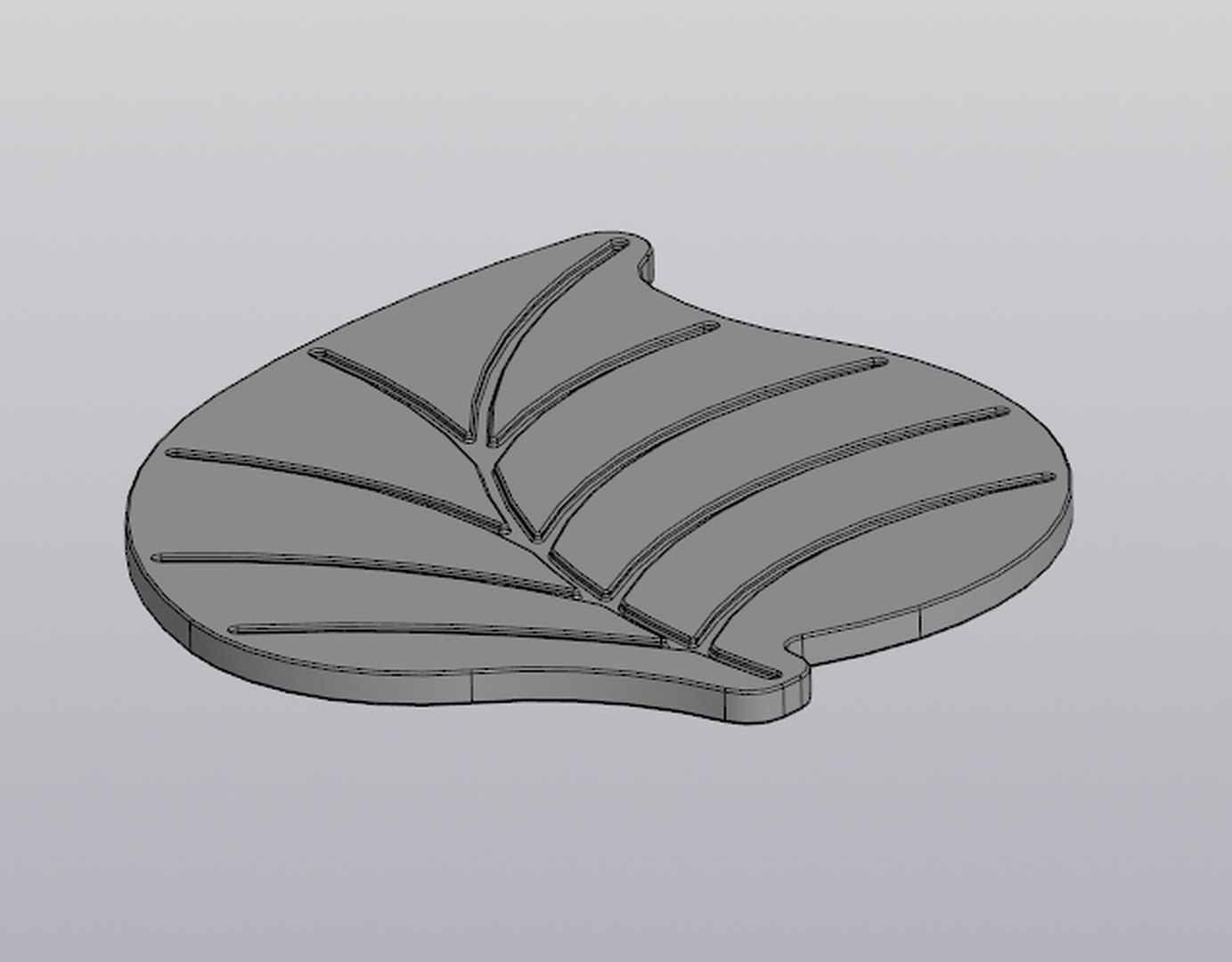 3D Cup coaster Leaf - TurboSquid 1965398