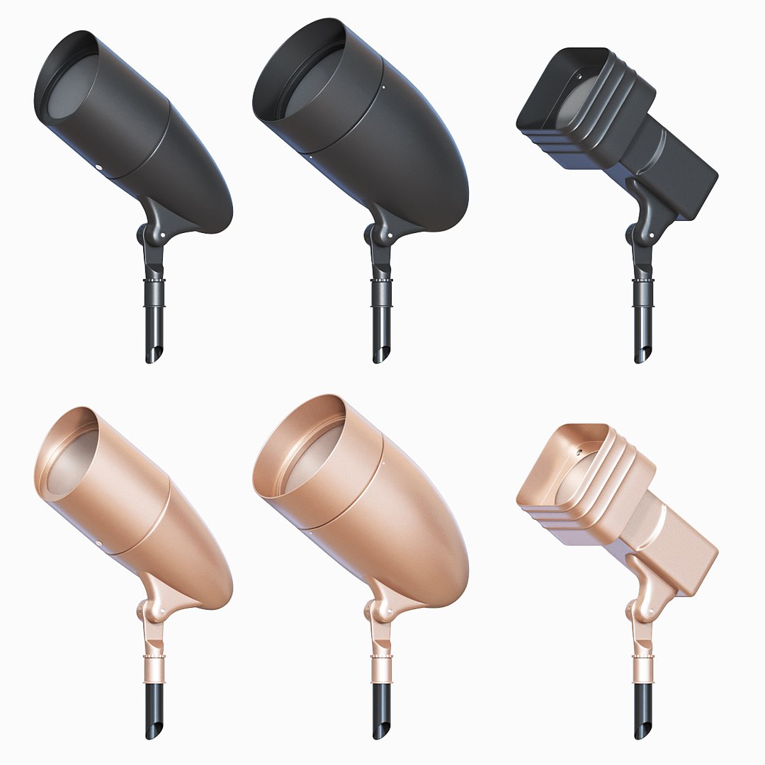 3D Led Outdoor Floodlights Set - TurboSquid 1223002