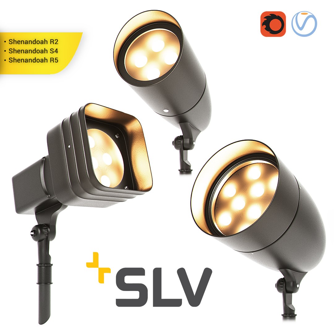 3D Led Outdoor Floodlights Set - TurboSquid 1223002