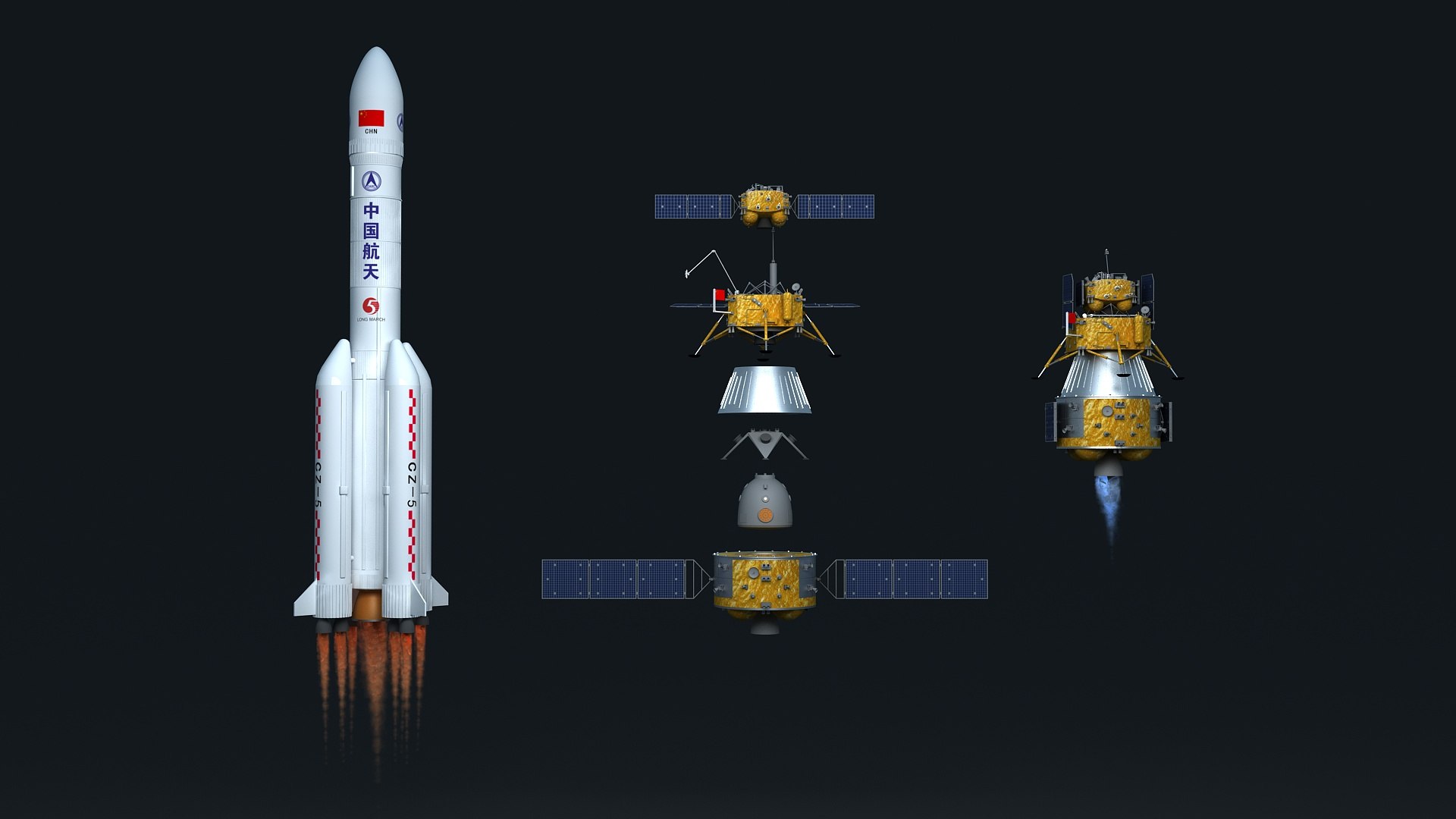 Change5 Is Equipped With Lifter Lander Returner Orbiter And Long March ...