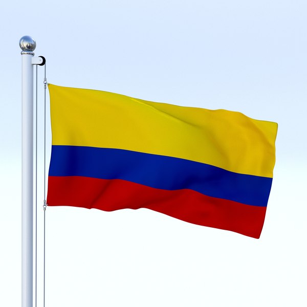 modelo 3d Bandera de Colombia animada - TurboSquid 1088440
