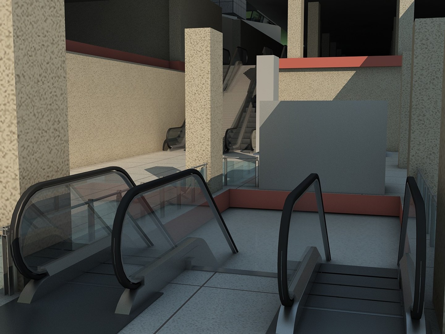 Section of Subway Station 1 3D - TurboSquid 2032140