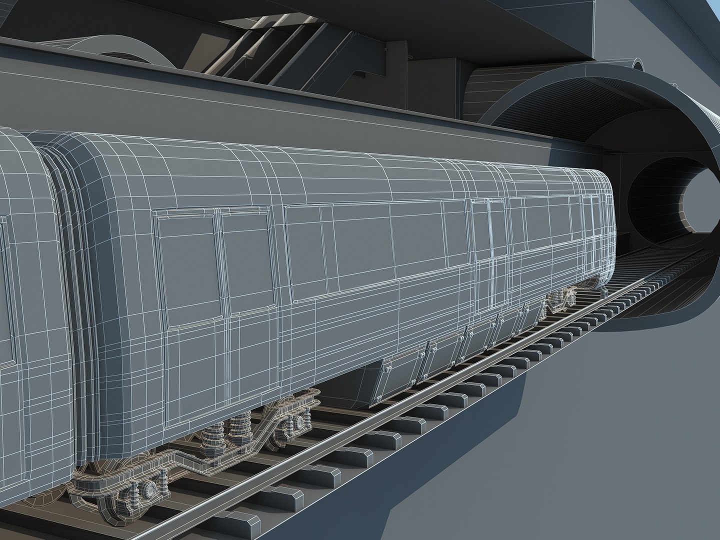 Section of Subway Station 1 3D - TurboSquid 2032140