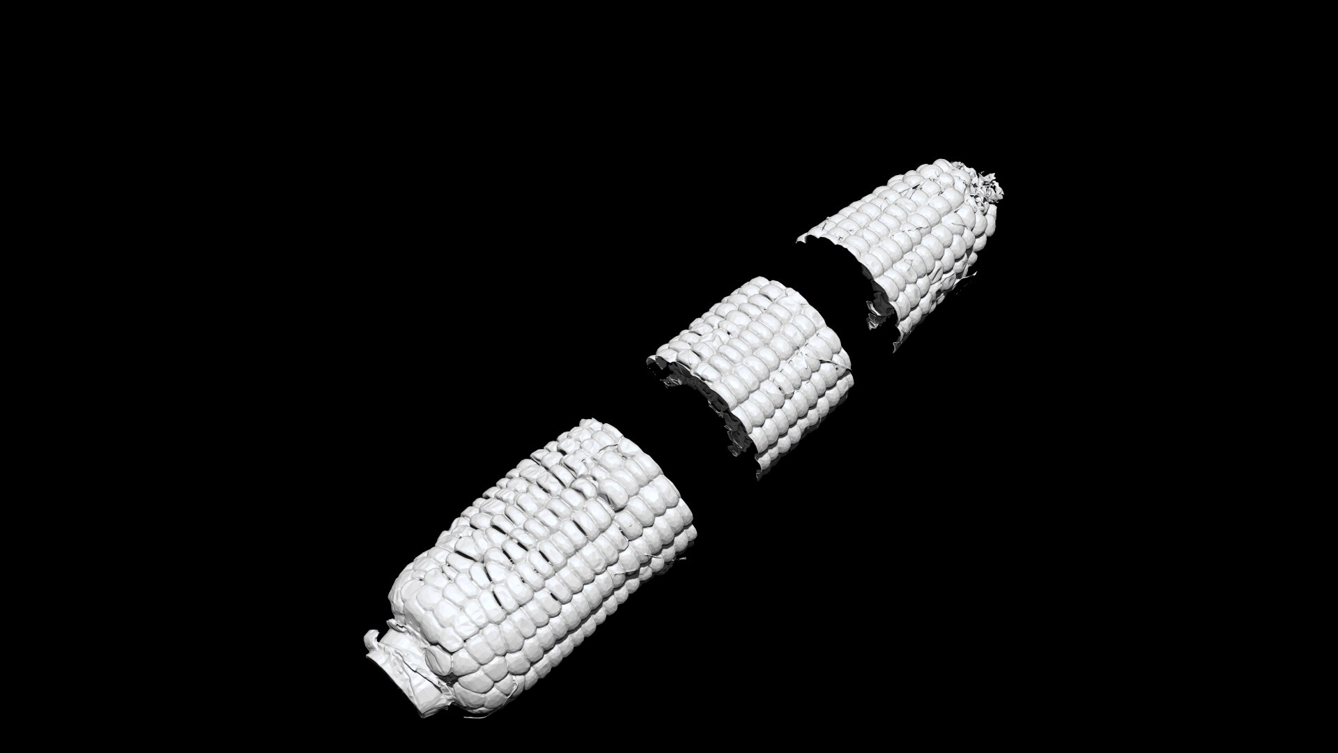 Corn 3D CT Scan Model Cut3 Half Decimate 10 Percent 3D Model ...