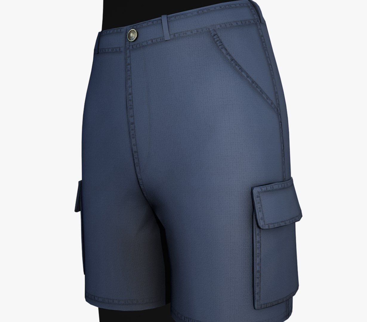 Blue Shorts Style 3 3D Model - TurboSquid 1986888