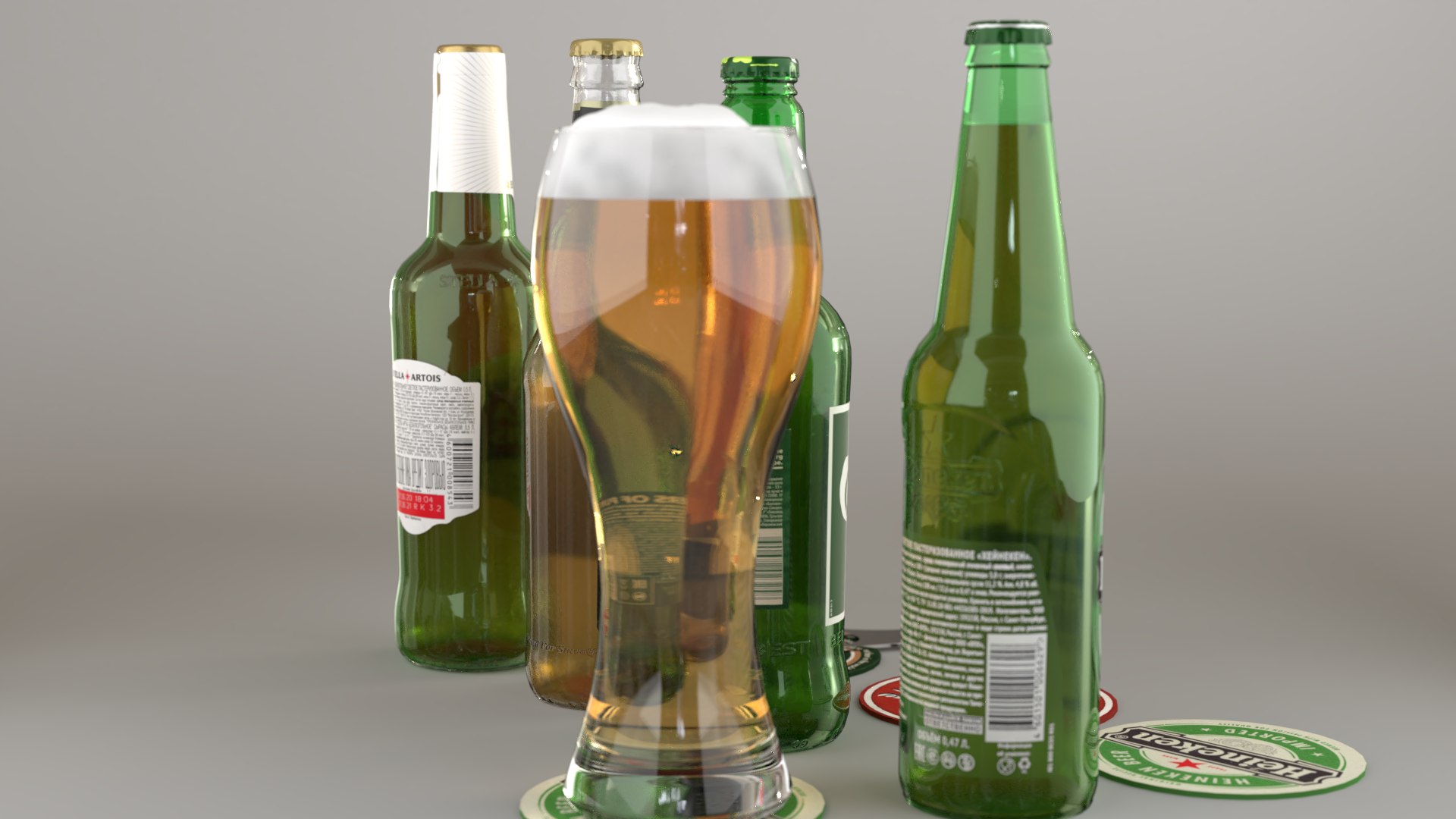 Beer Bottle Set1 Model - TurboSquid 1689934
