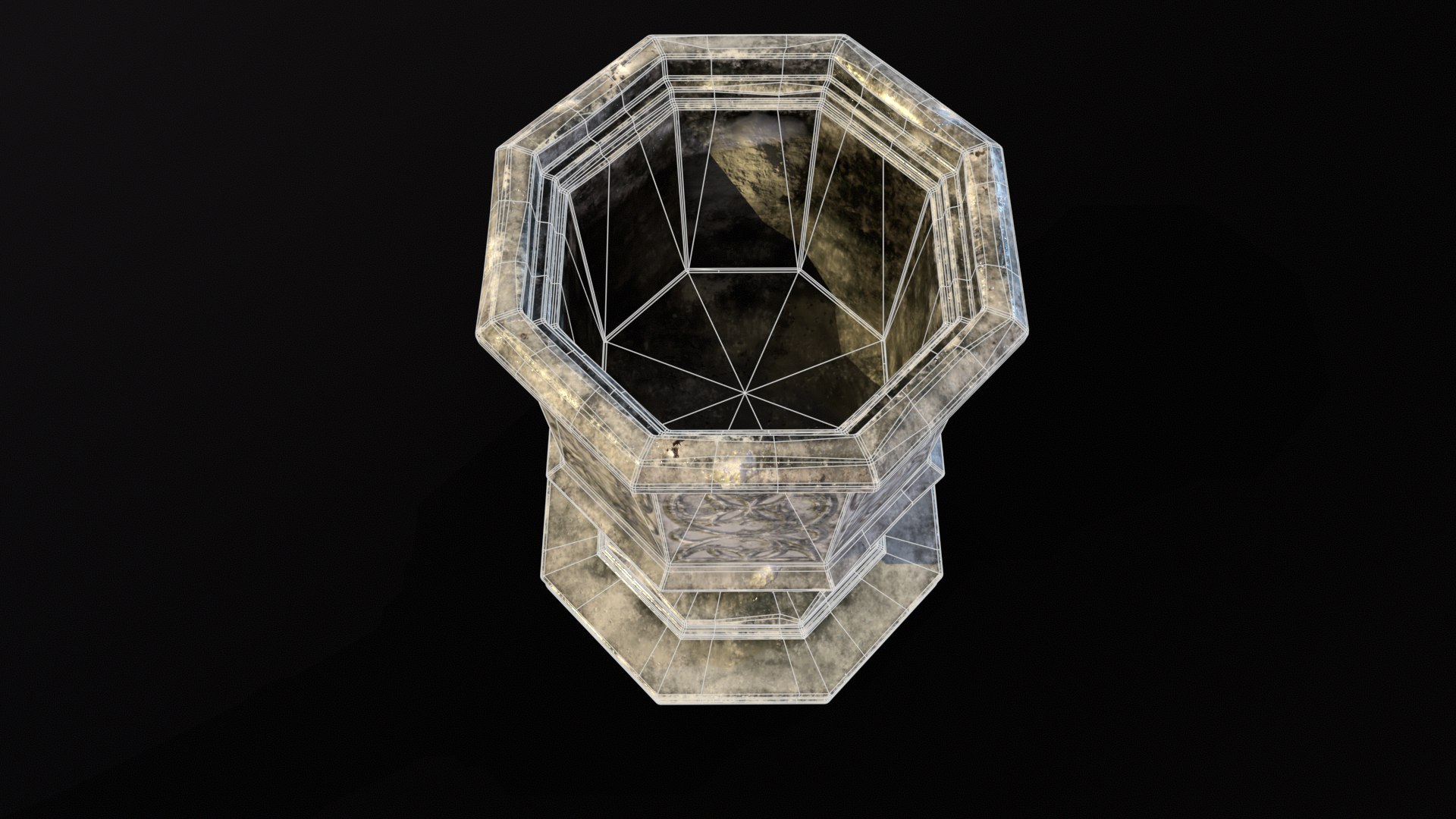3D Medieval Gothic Octagon Pedestal Model - TurboSquid 2122031