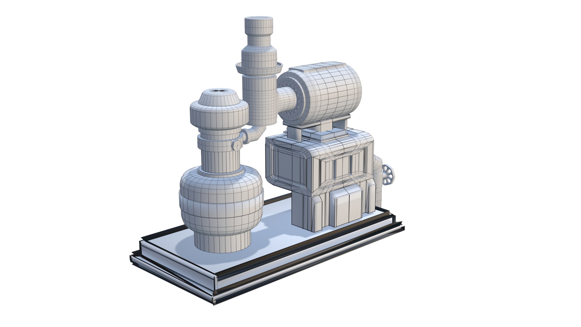 3D Pump Machine Low Poly 3D Model - TurboSquid 2336301