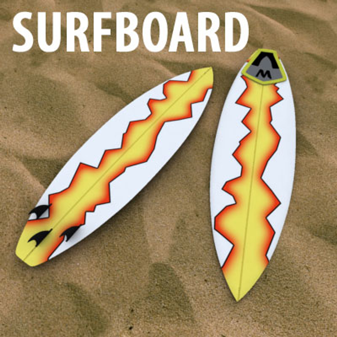surf surfboard 3d model