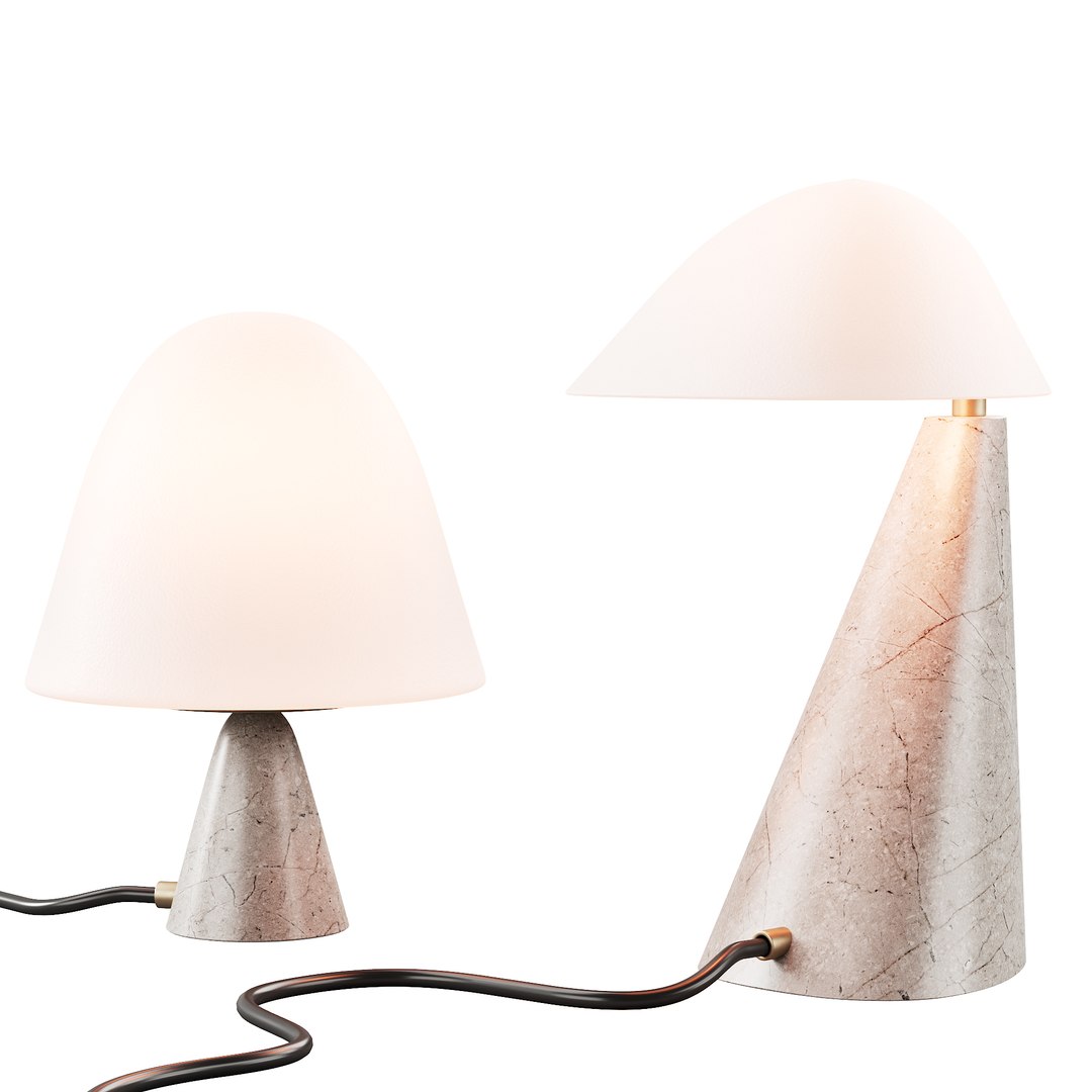 3D 385 Fredericia Fellow and Meadow table lamps model - TurboSquid 2136421