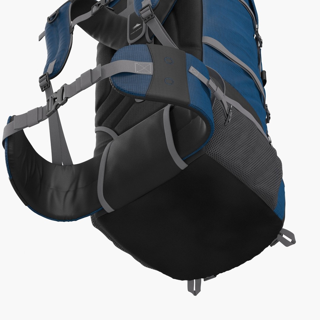 large camping backpack 3d model