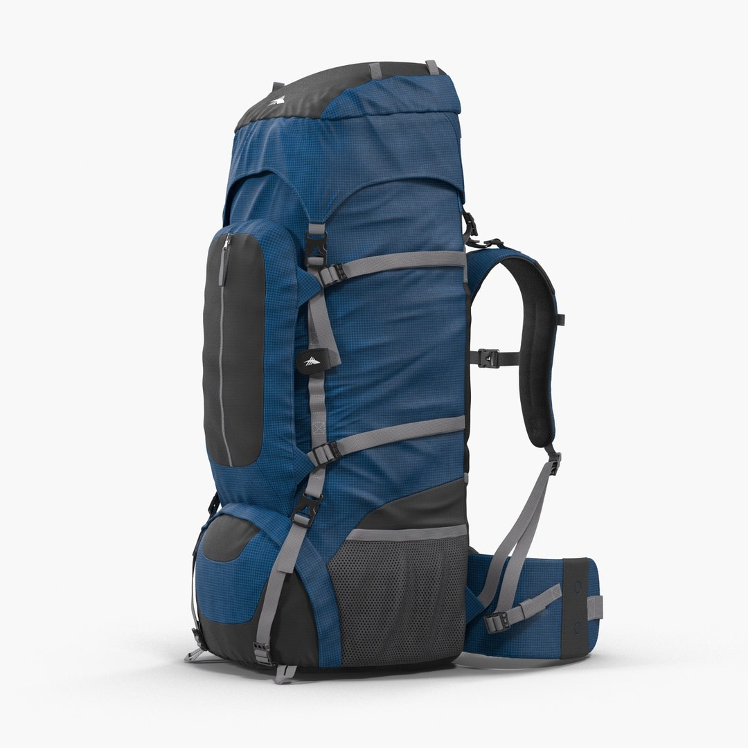 Large Camping Backpack 3d Model