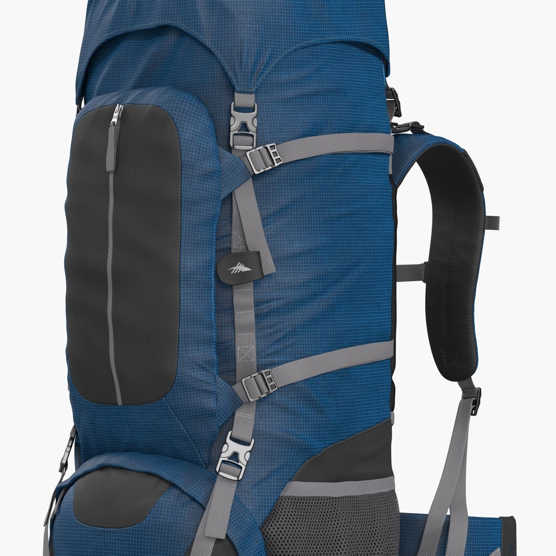 large camping backpack 3d model