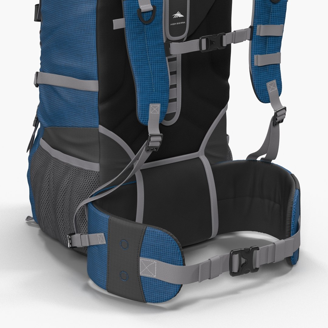 large camping backpack 3d model