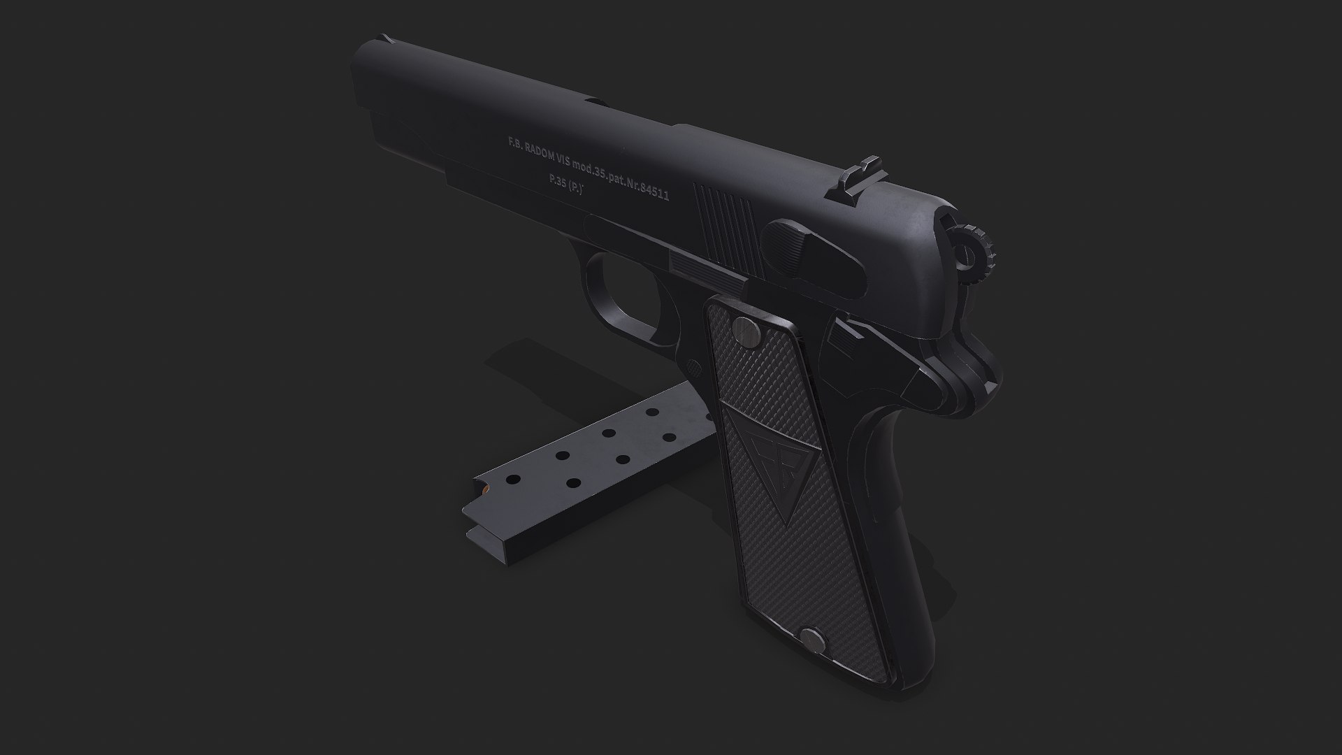 FB Radom VIS 35 Pistol 1936 Low-poly PBR 3D - TurboSquid 2227322