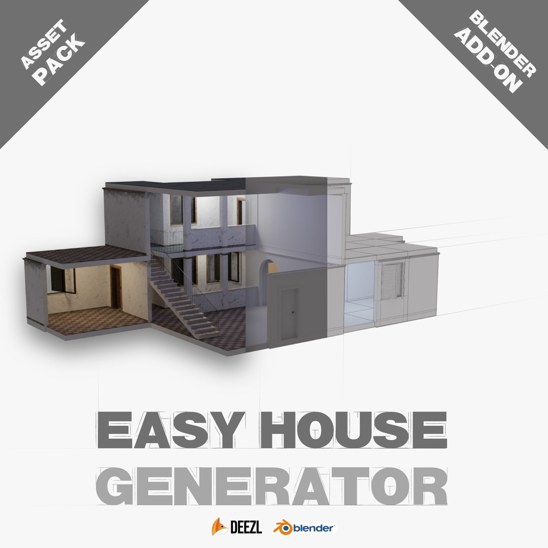 3D Easy House Generator - Blender And FBX - TurboSquid 1841664