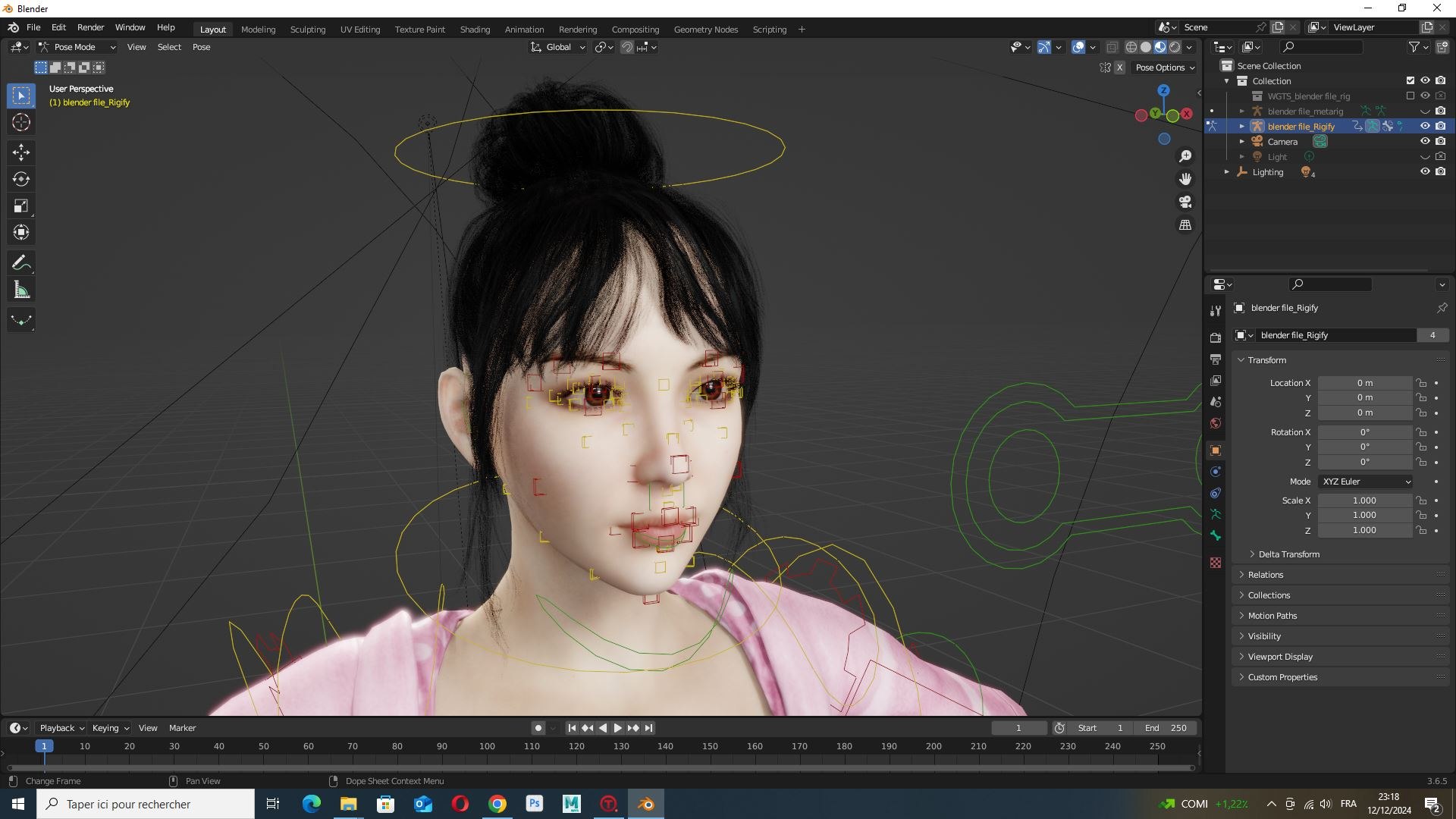 Rigged Female 3D Model In Trendy Pink Attire 3D Model - TurboSquid 2333776
