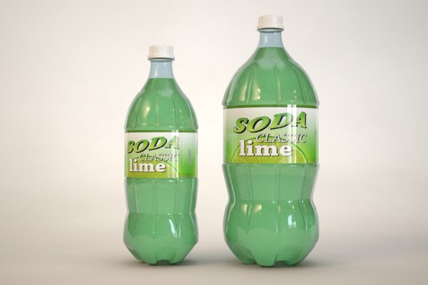3d model plastic bottles soda pop