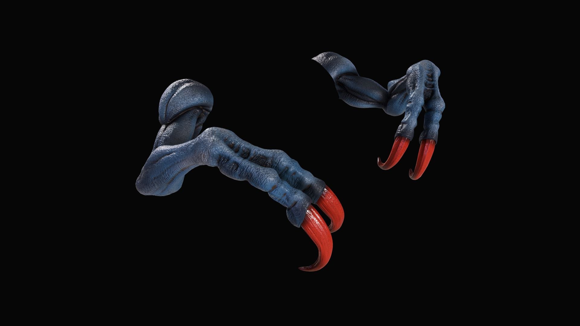 modelo 3d Red Clawed Monster Arms - TurboSquid 2076647