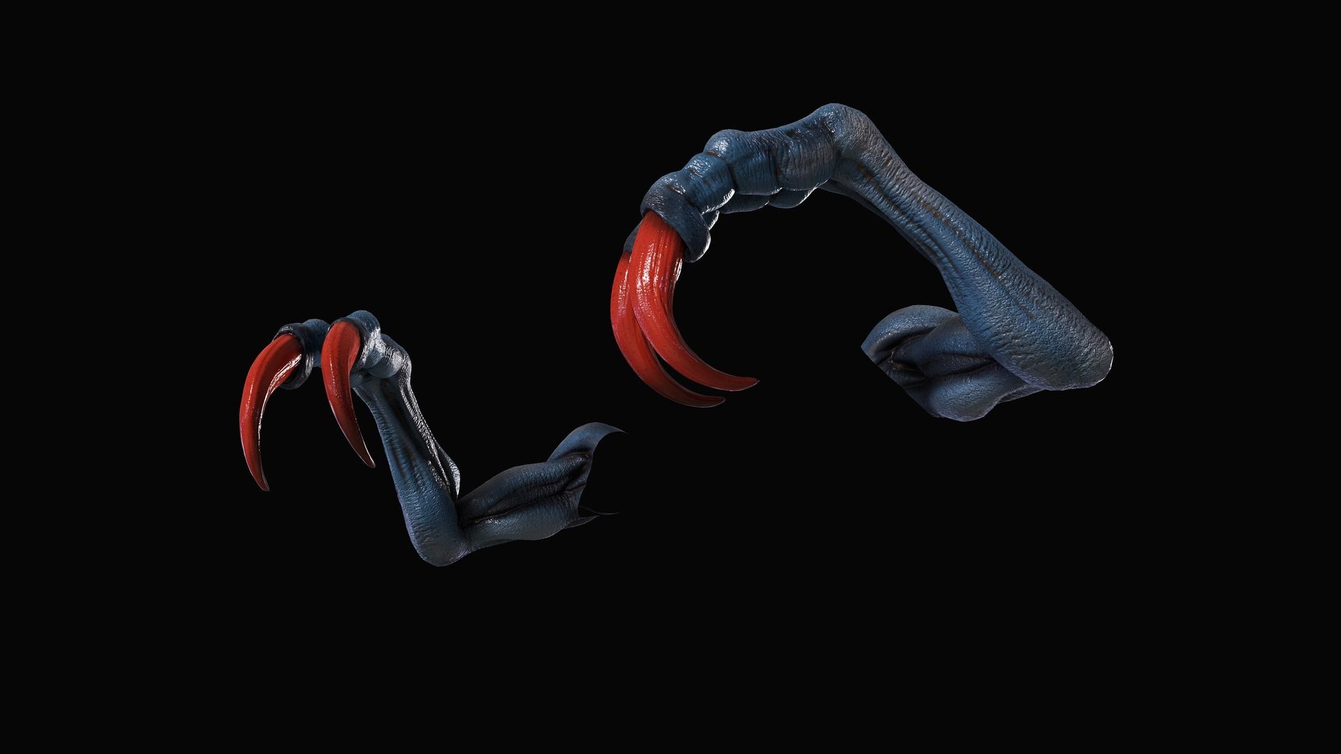 Red Clawed Monster Arms 3D Model - TurboSquid 2076647