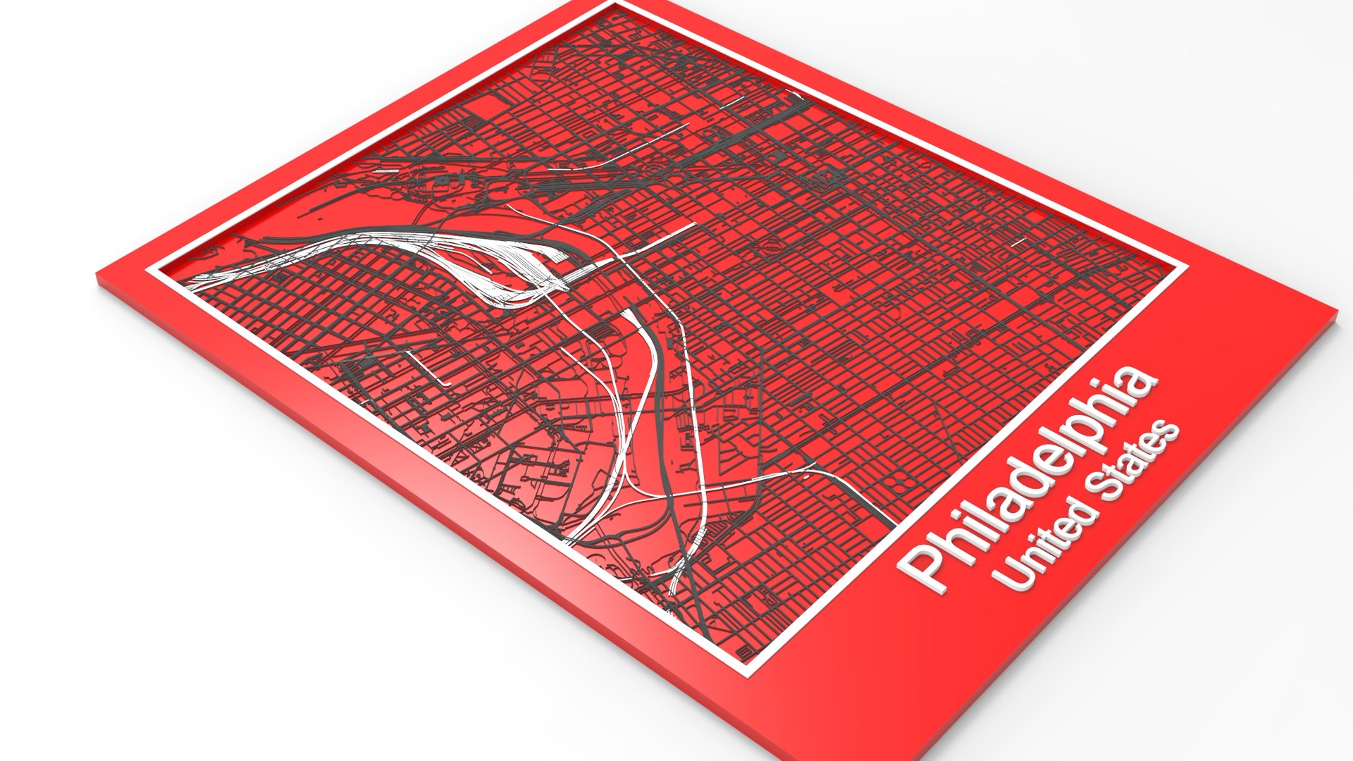 Philadelphia Pennsylvania USA Streets And Roads 3D Model - TurboSquid ...