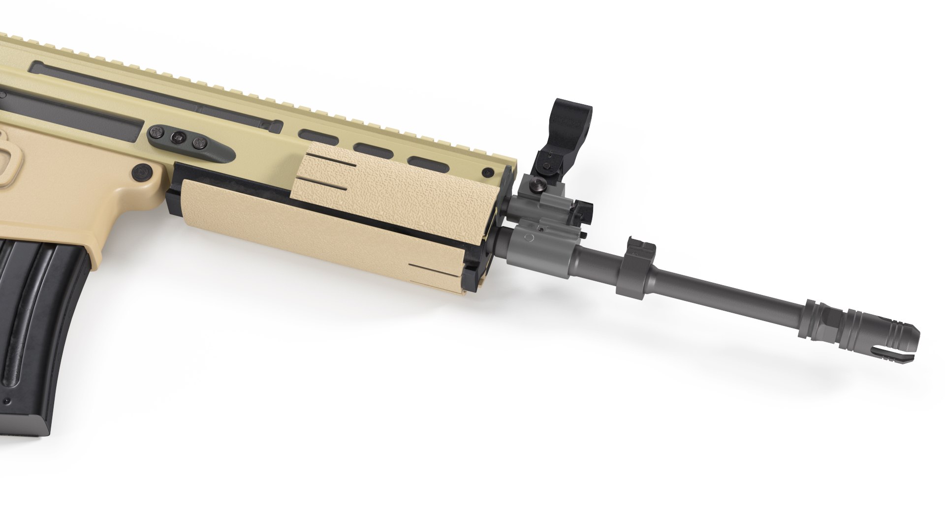 3D Model FN SCAR Assault Rifle Desert Color - TurboSquid 2190015