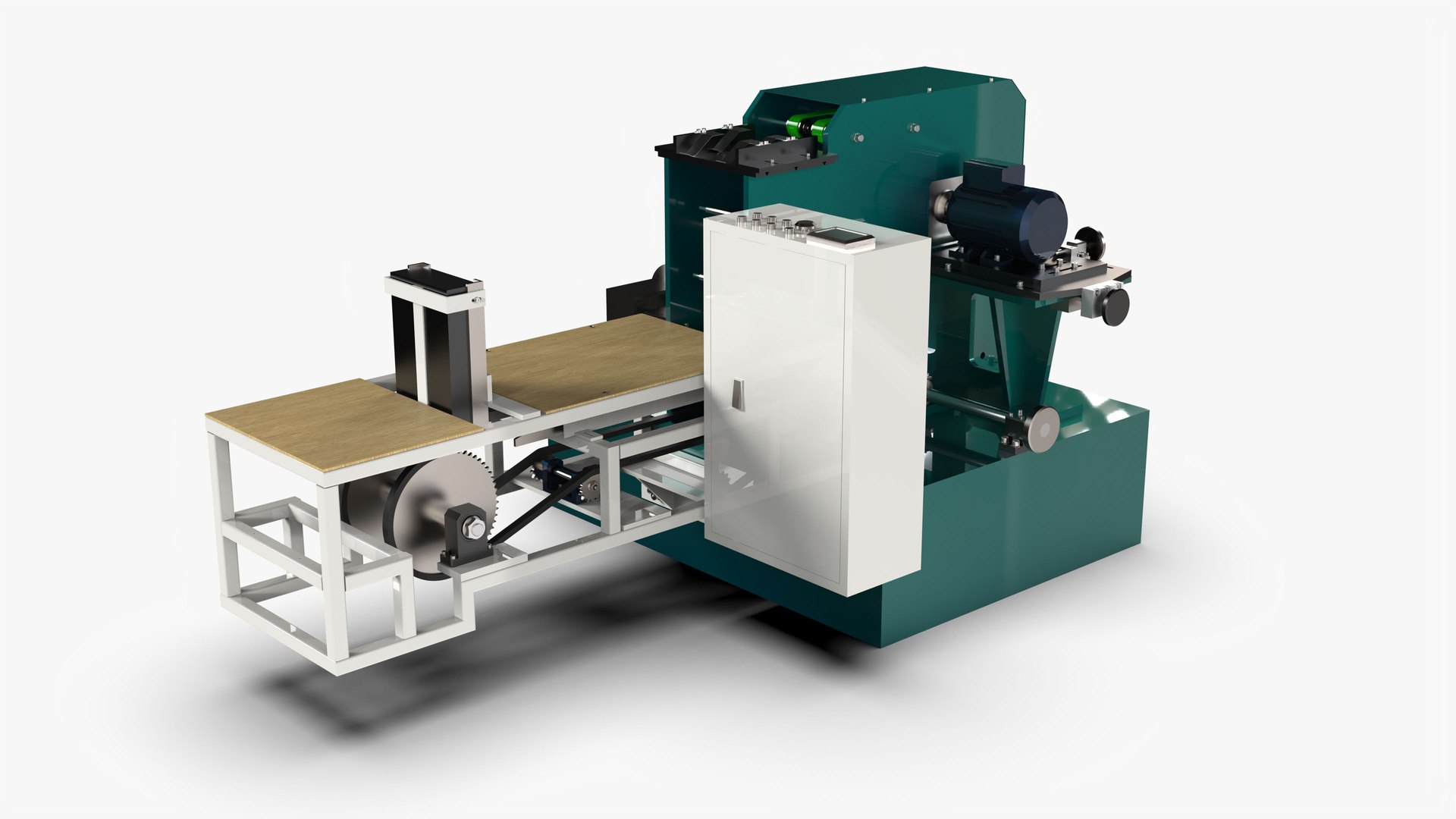 Wood Cutting Machine 3D - TurboSquid 1992788