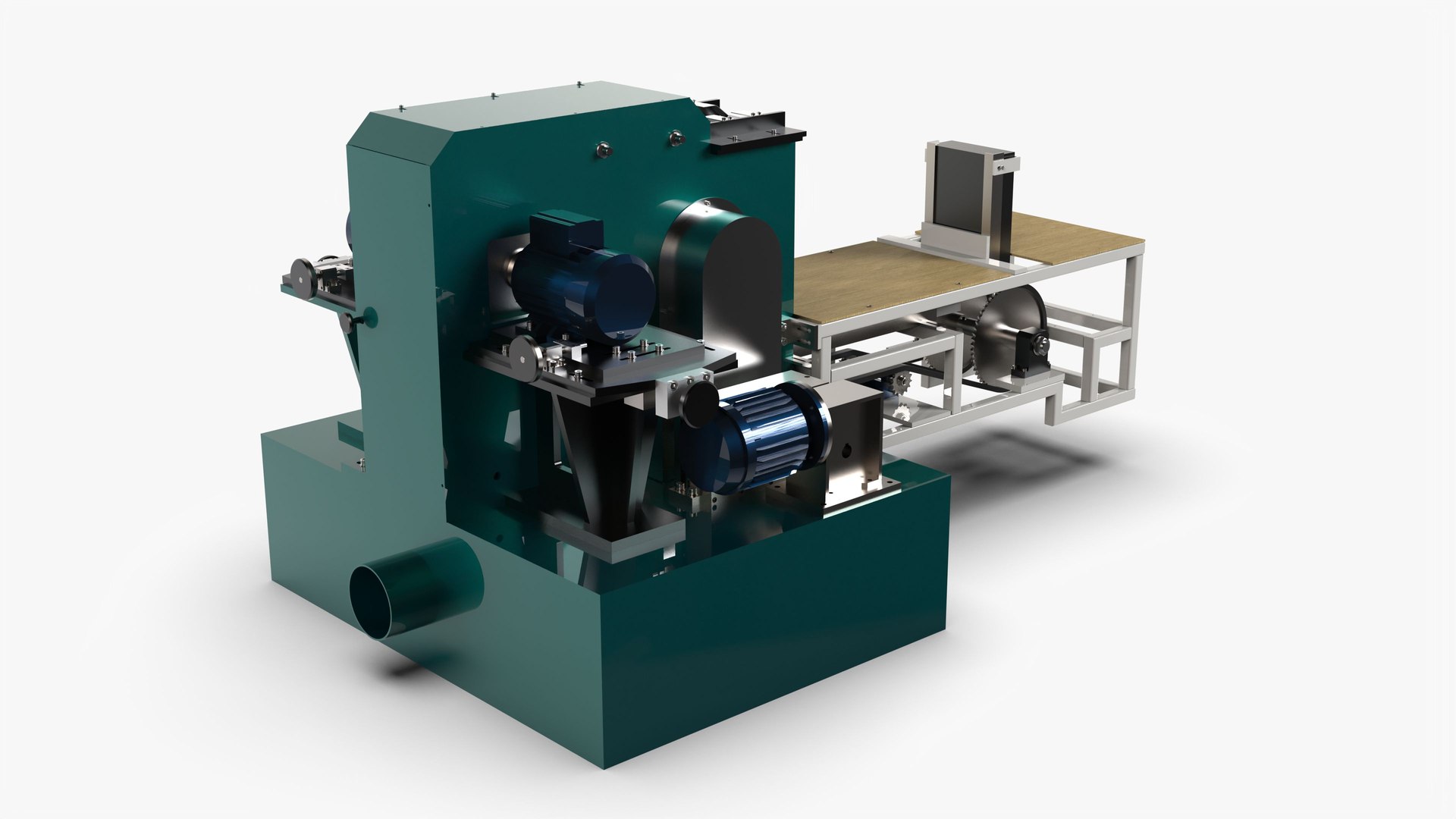 Wood Cutting Machine 3D - TurboSquid 1992788