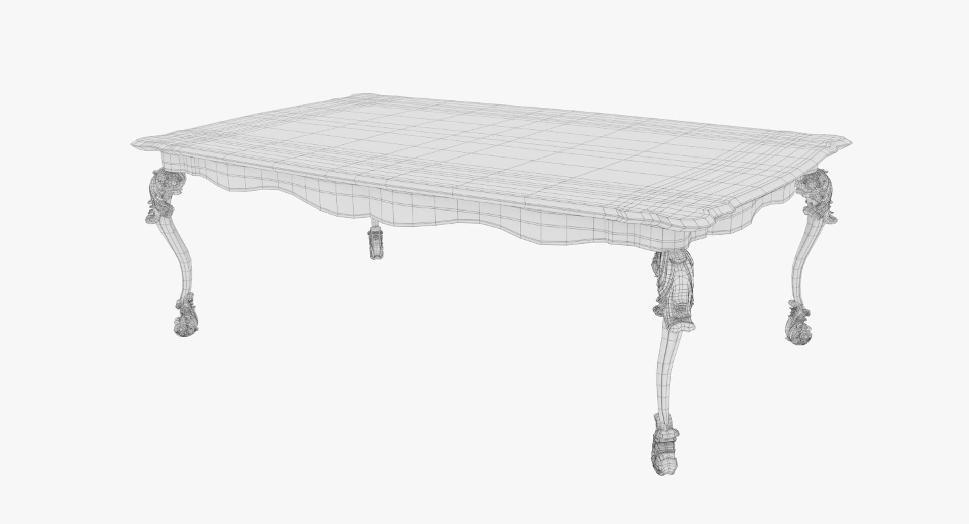 Victorian Dining Table 3D Model - TurboSquid 1385781