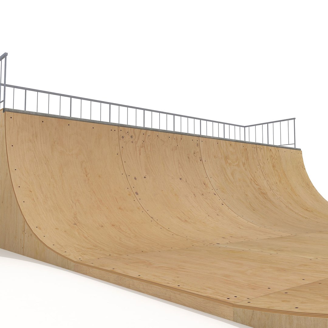 3d skate ramp - half pipe model