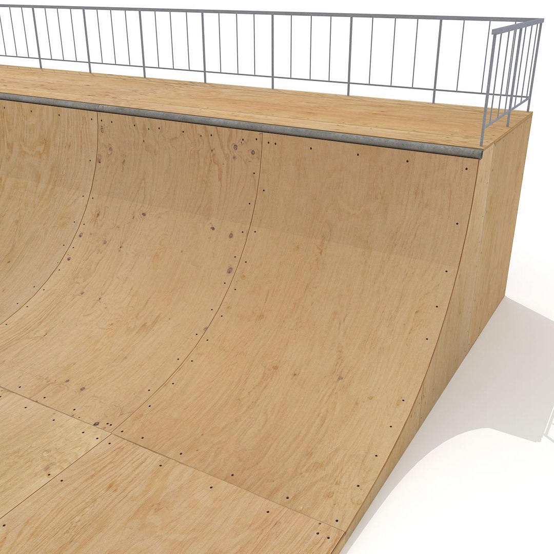 3d skate ramp - half pipe model