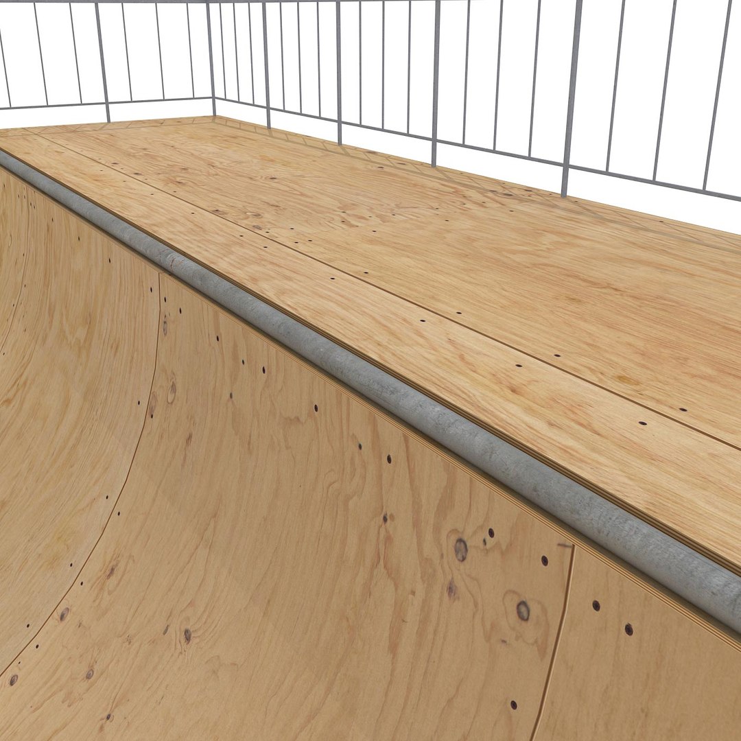 3d Skate Ramp - Half Pipe Model