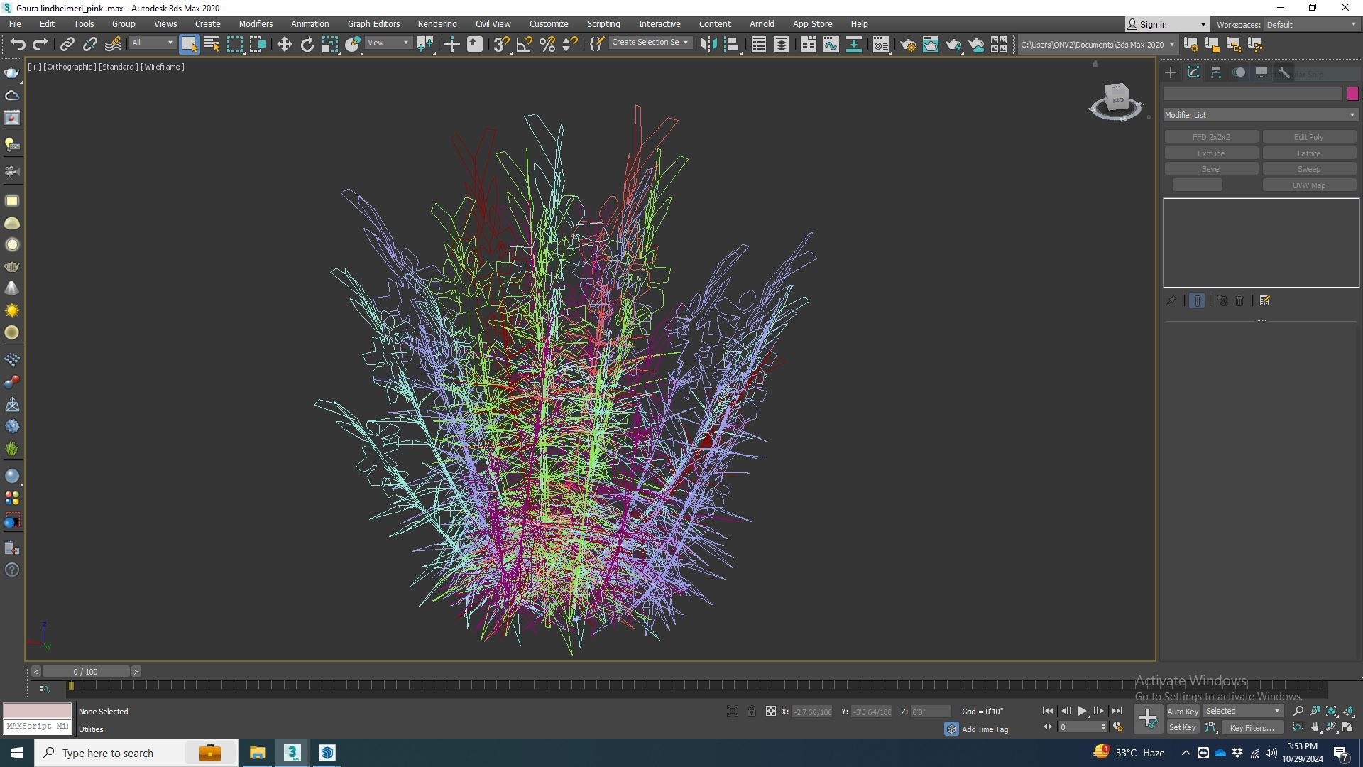 3D Gaura LindheimeriPink Model - TurboSquid 2298965