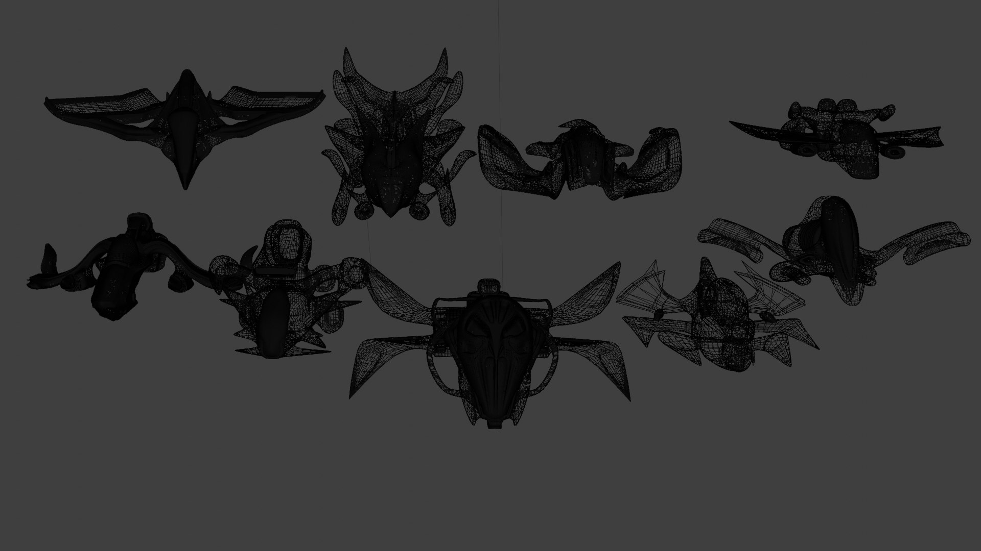 Sci-fi Alien Ship Pack 2023 Model - TurboSquid 1972731