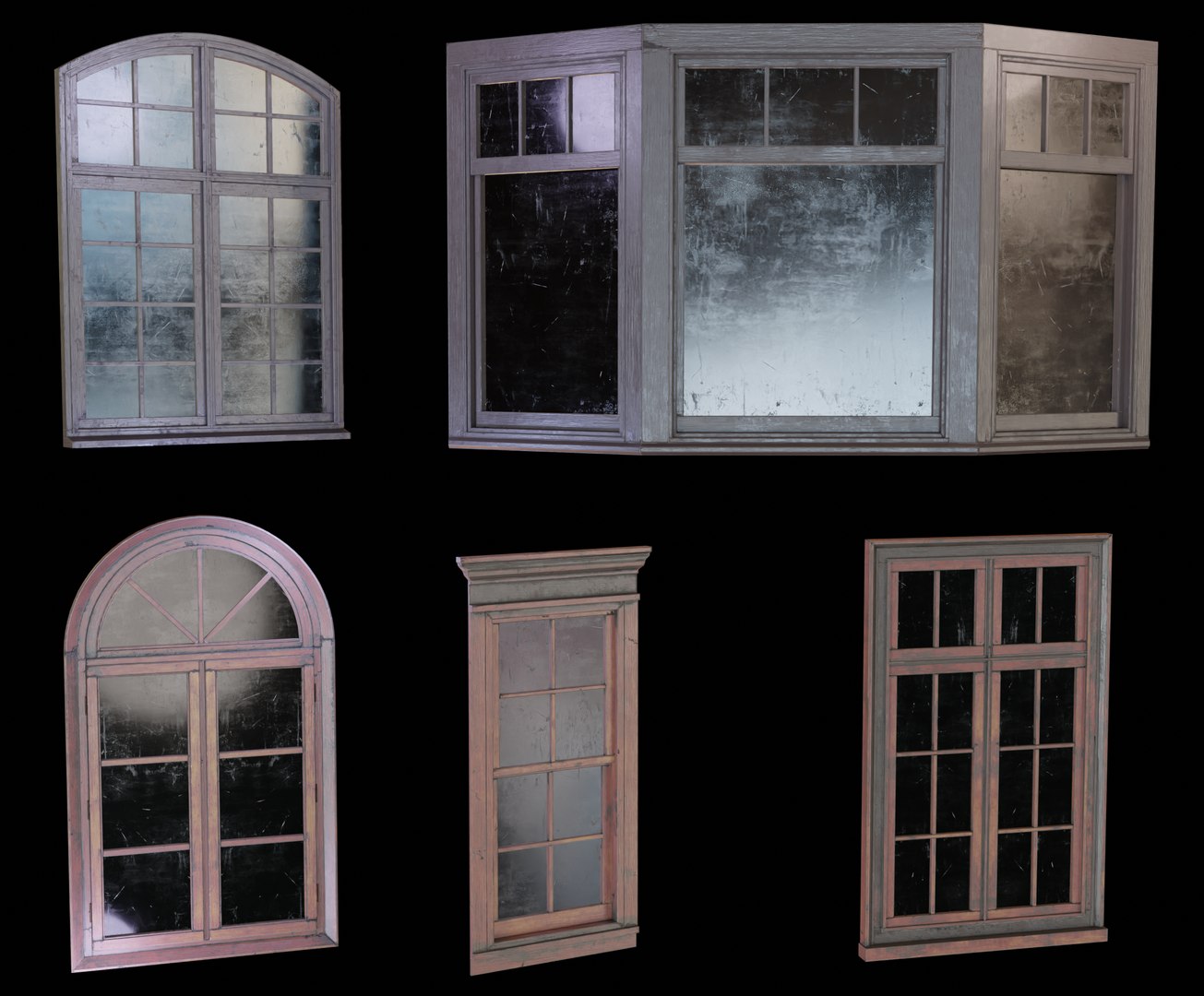 3D Old Windows Pack - TurboSquid 2161086