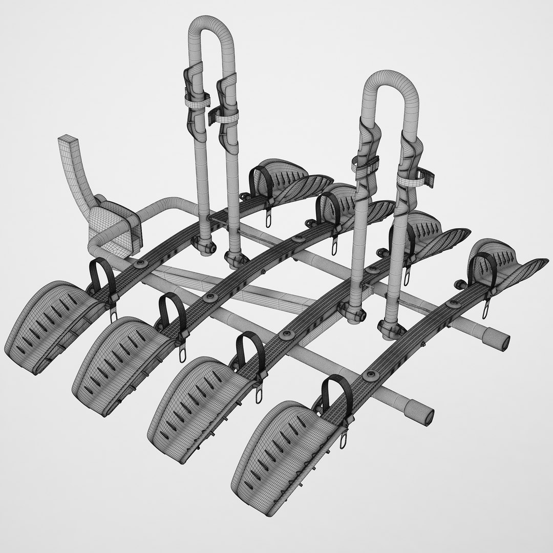 4 Bike Platform Hitch Rack 02 3D Model - TurboSquid 1807652