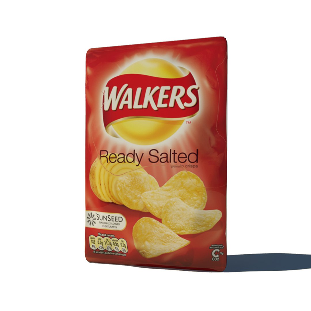 Crisps Salted 3d Obj