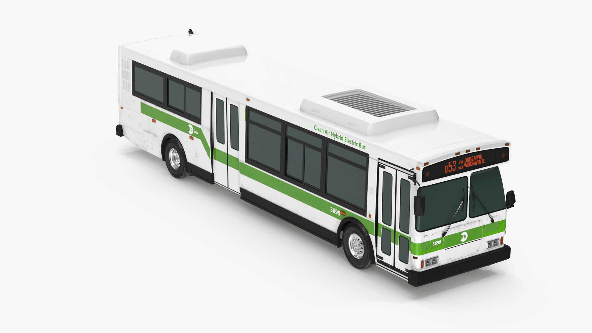 City Transit Bus MTA Q53 Simple Interior 3D Model - TurboSquid 2272717