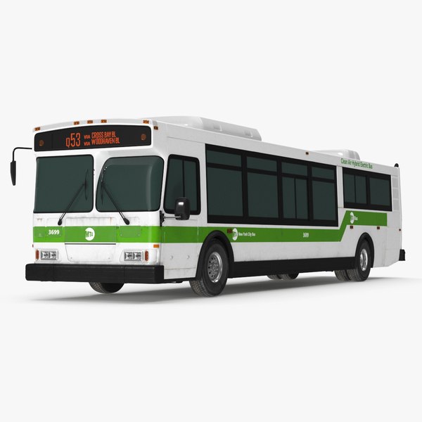 modelo 3d Autobús urbano MTA Q53 con interior sencillo - TurboSquid 2272717