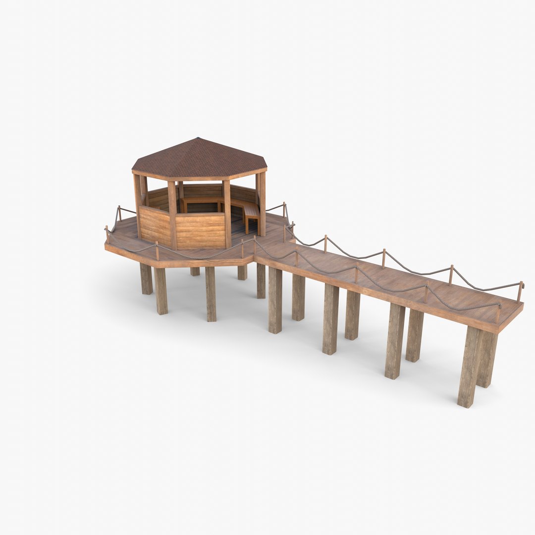 Pontoon Dock V4 3D Model - TurboSquid 2340663