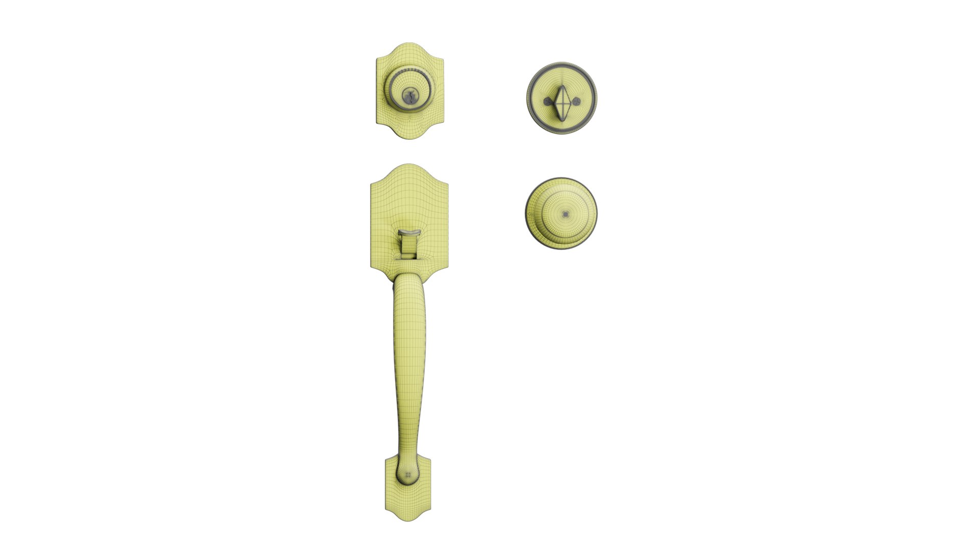 Free 3D Door Handle And Deadbolt Set Model - TurboSquid 2315434