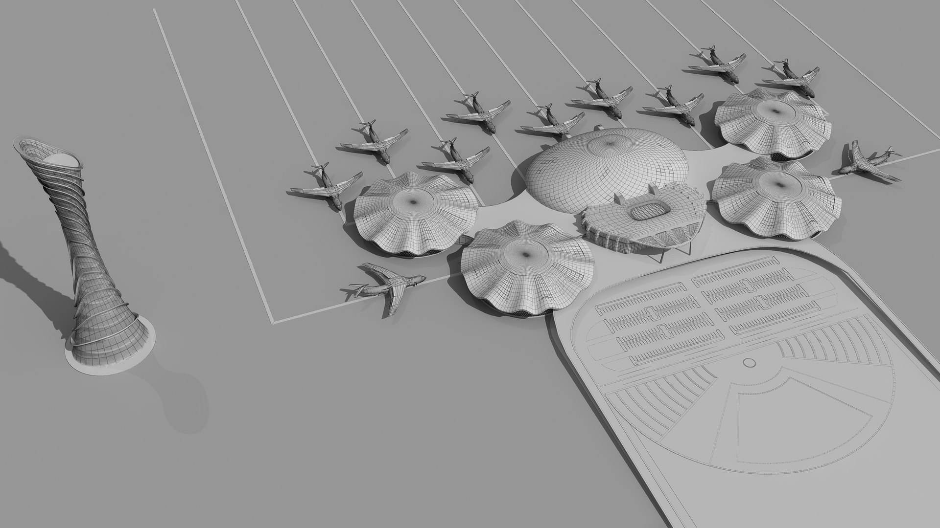 3D 0193 - Airport Building - TurboSquid 2241111