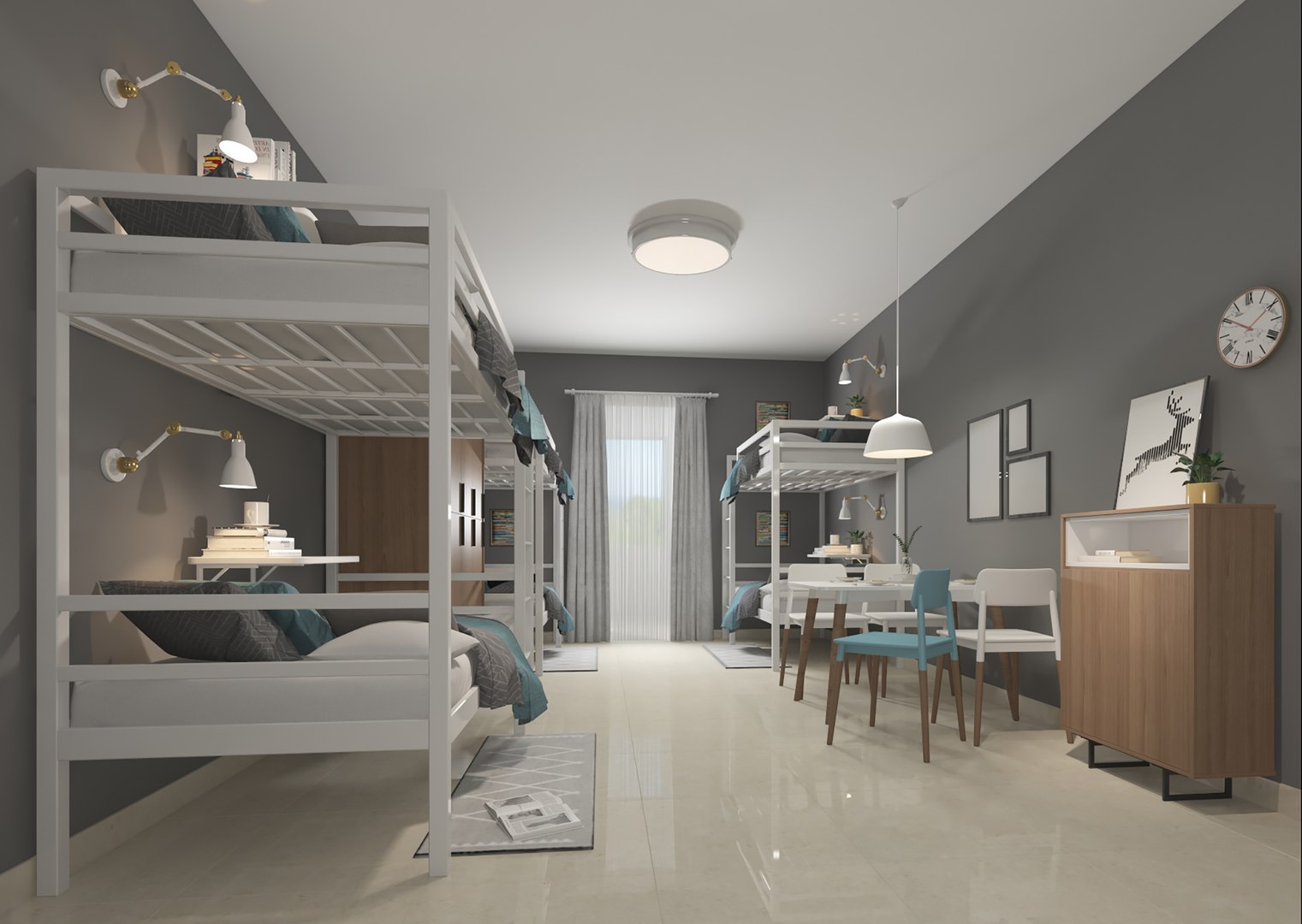 Modern Dormitory Model - TurboSquid 2108232