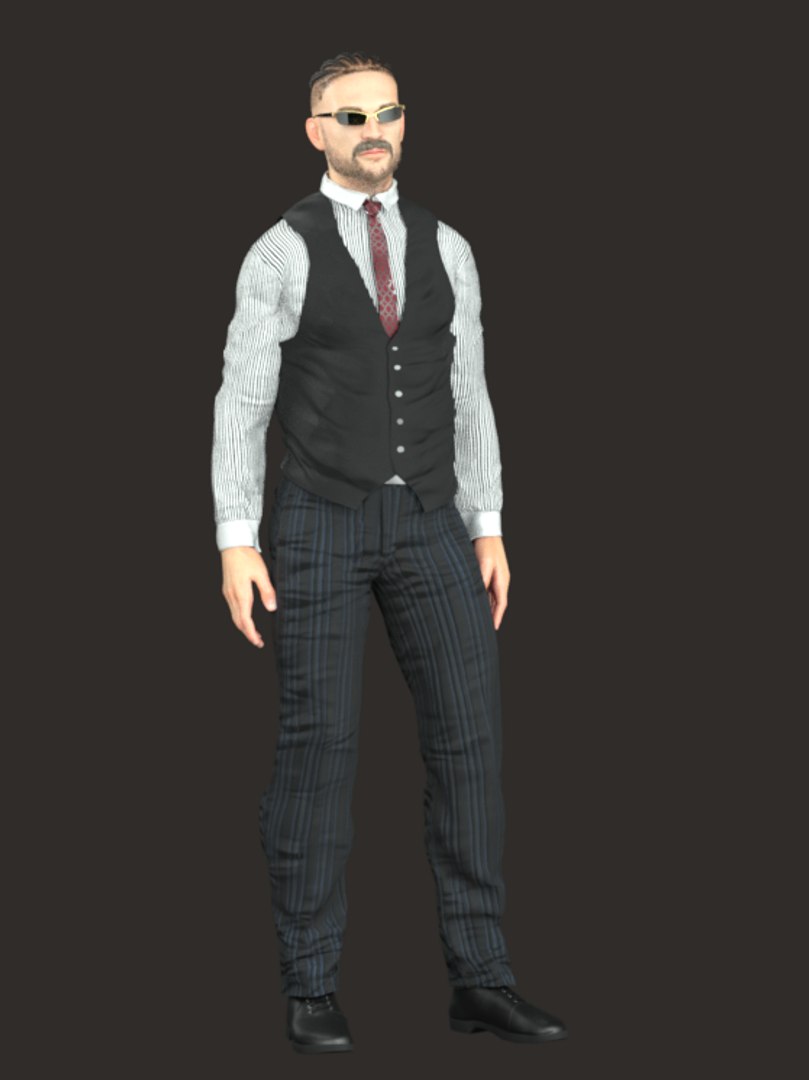 3D Realistic Rigged Mafia Don Man Character 3D Model - TurboSquid 2227980